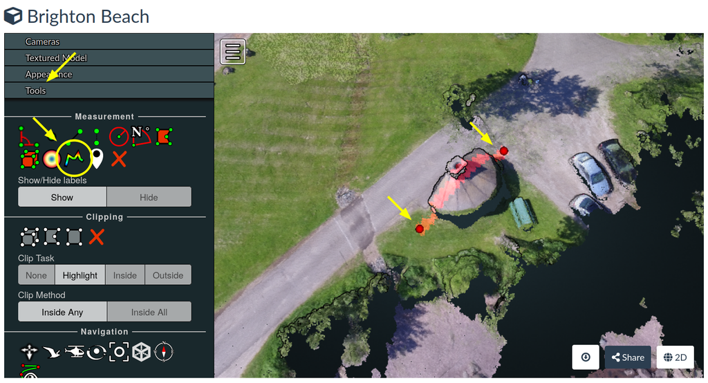 Generate Elevation Profiles | WebODM Lightning