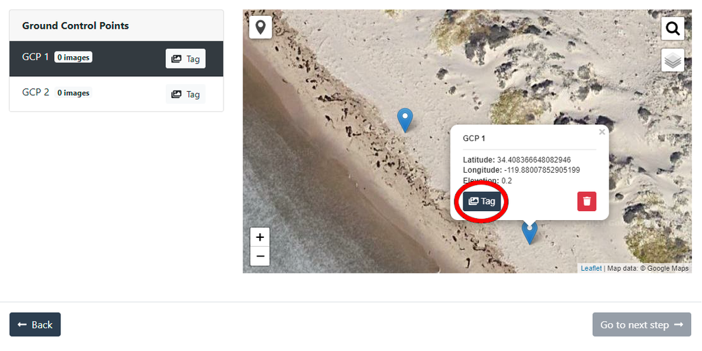 Use Ground Control Points | WebODM Lightning