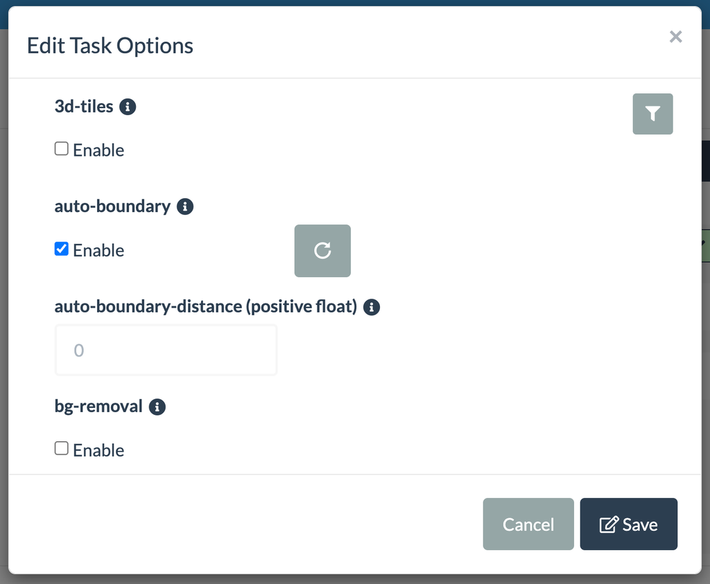Task Options | WebODM Lightning